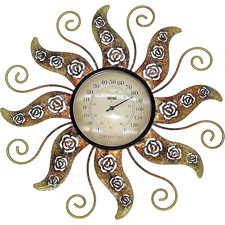 Amazon.com: Wall Thermometer - 8-Inch Decorative Indoor/Outdoor ...