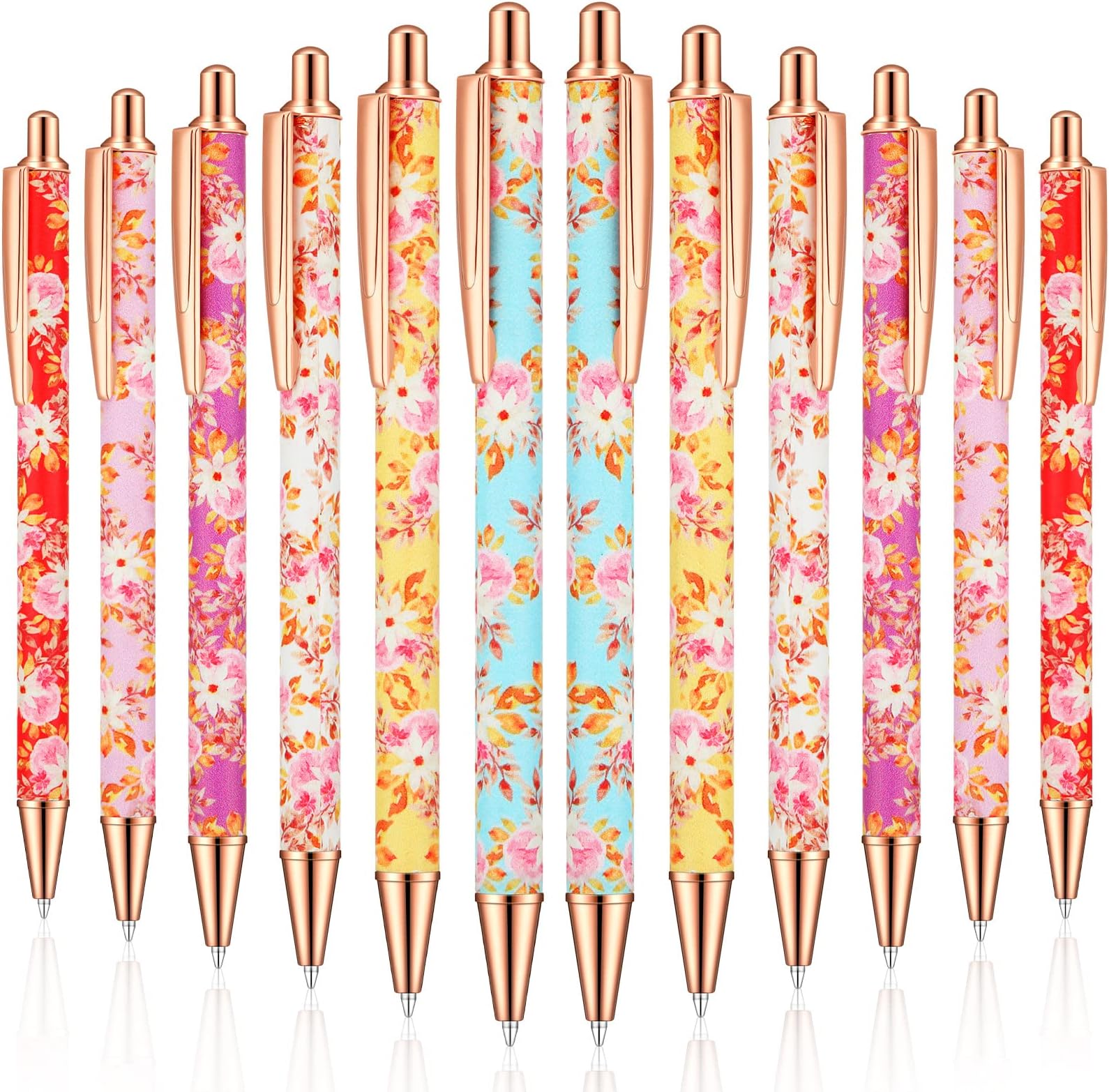 Amazon.com : TIESOME 6pcs Floral Art Ballpoint Pens, 1.0mm Fashionable ...