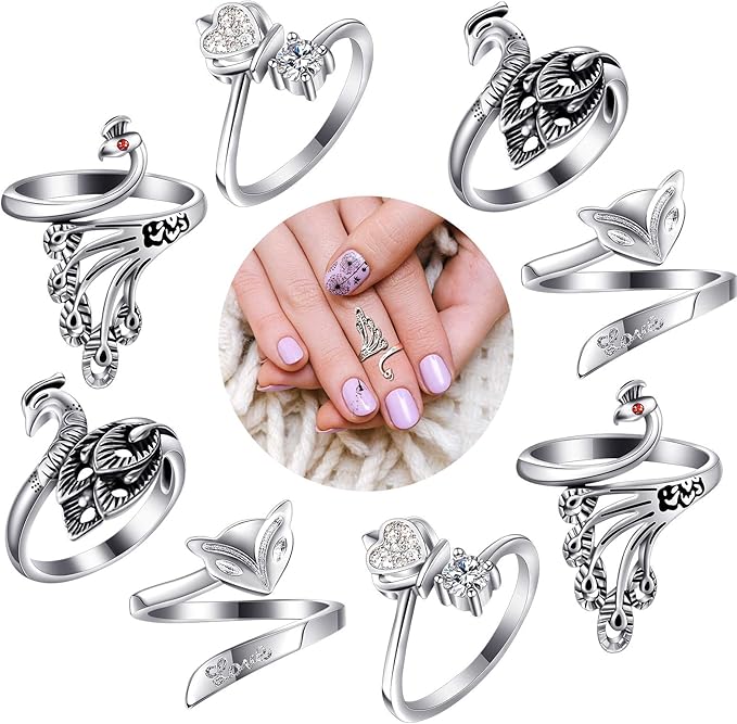 Amazon.com: 8 Pcs Knitting Loop Crochet Ring Adjustable Knitting Loop ...