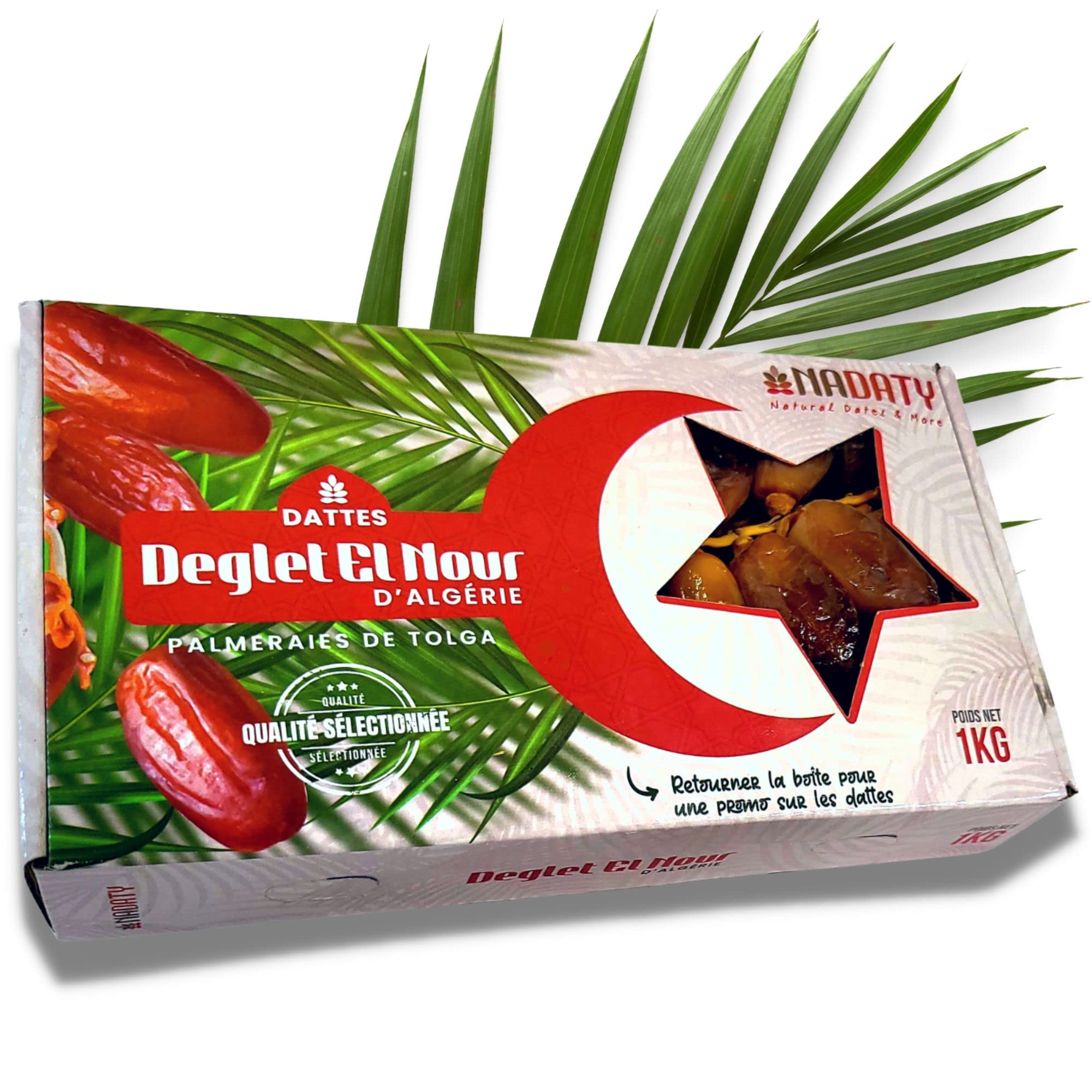 Dattes Fondantes Deglet Nour D'Algérie Prémium 1kg - NADATY - Fraîches ...