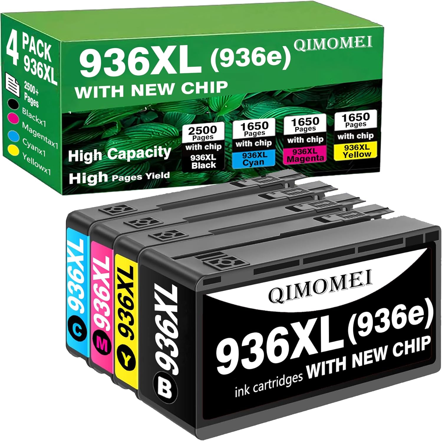 Amazon.com: QIMOMEI 936XL 936 936e Ink Cartridge With Chip Compatible ...