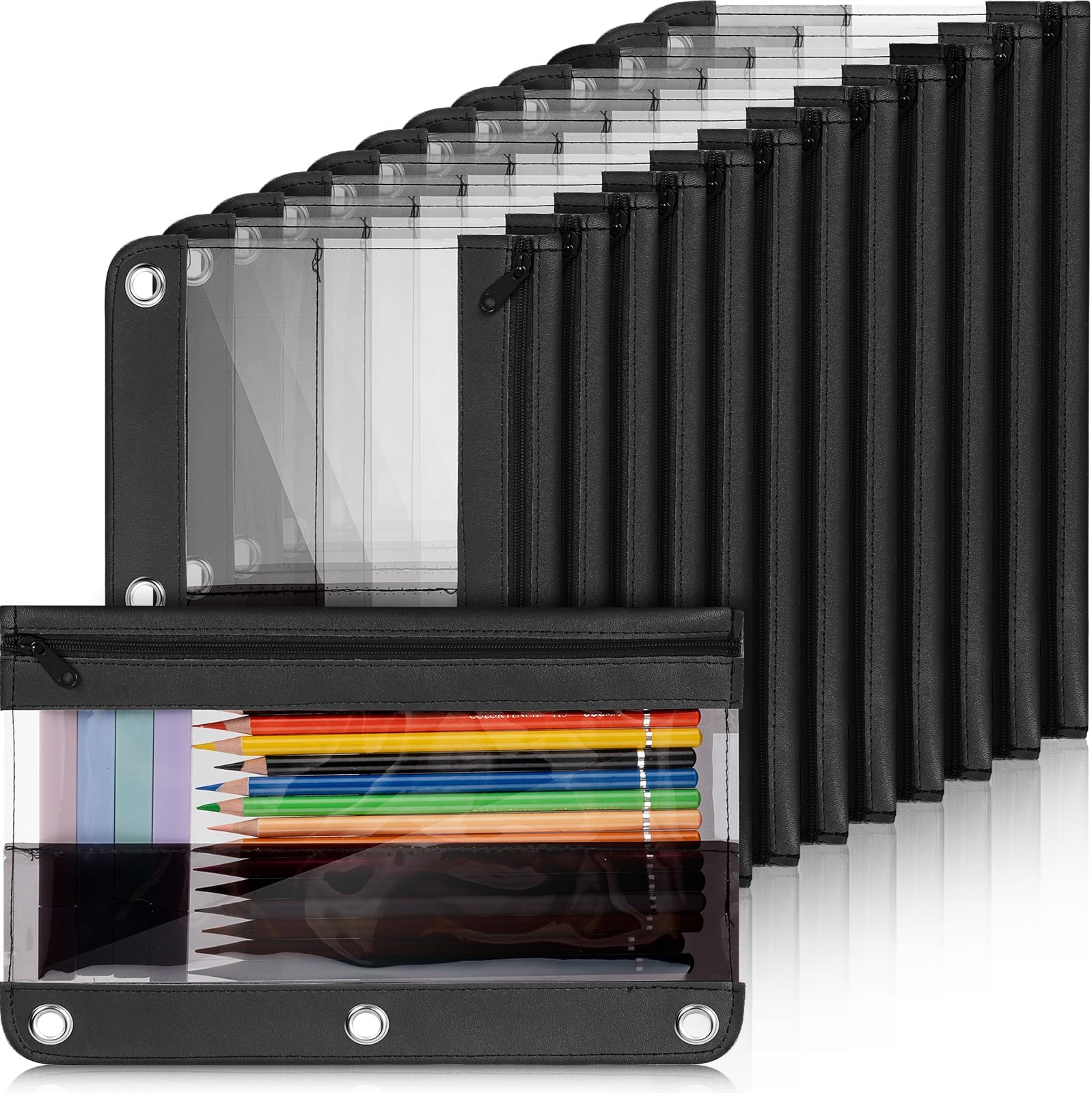 Amazon.com : Glenmal 12 Pcs Pencil Pouch for 3 Ring Binder Accessories ...