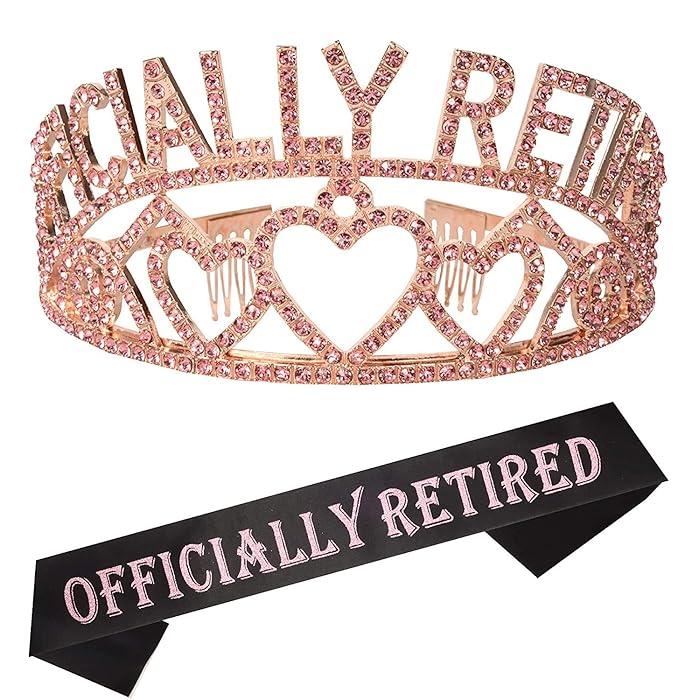Buy Officially Retired Retirement Party Set Pink, Officially Retired ...