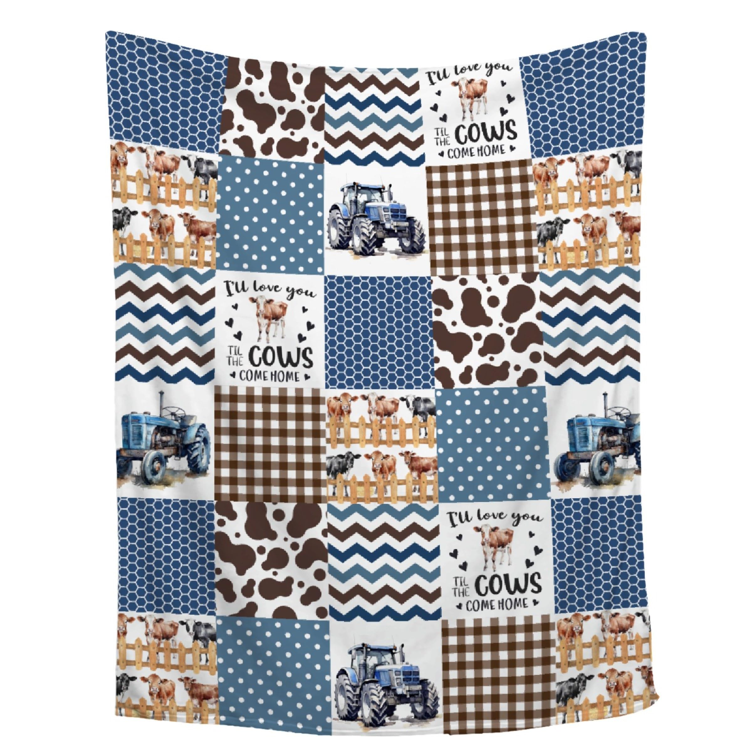 Amazon.com: Farm Tractor Blanket,Farm Animal Blankets,Truck Tractor ...
