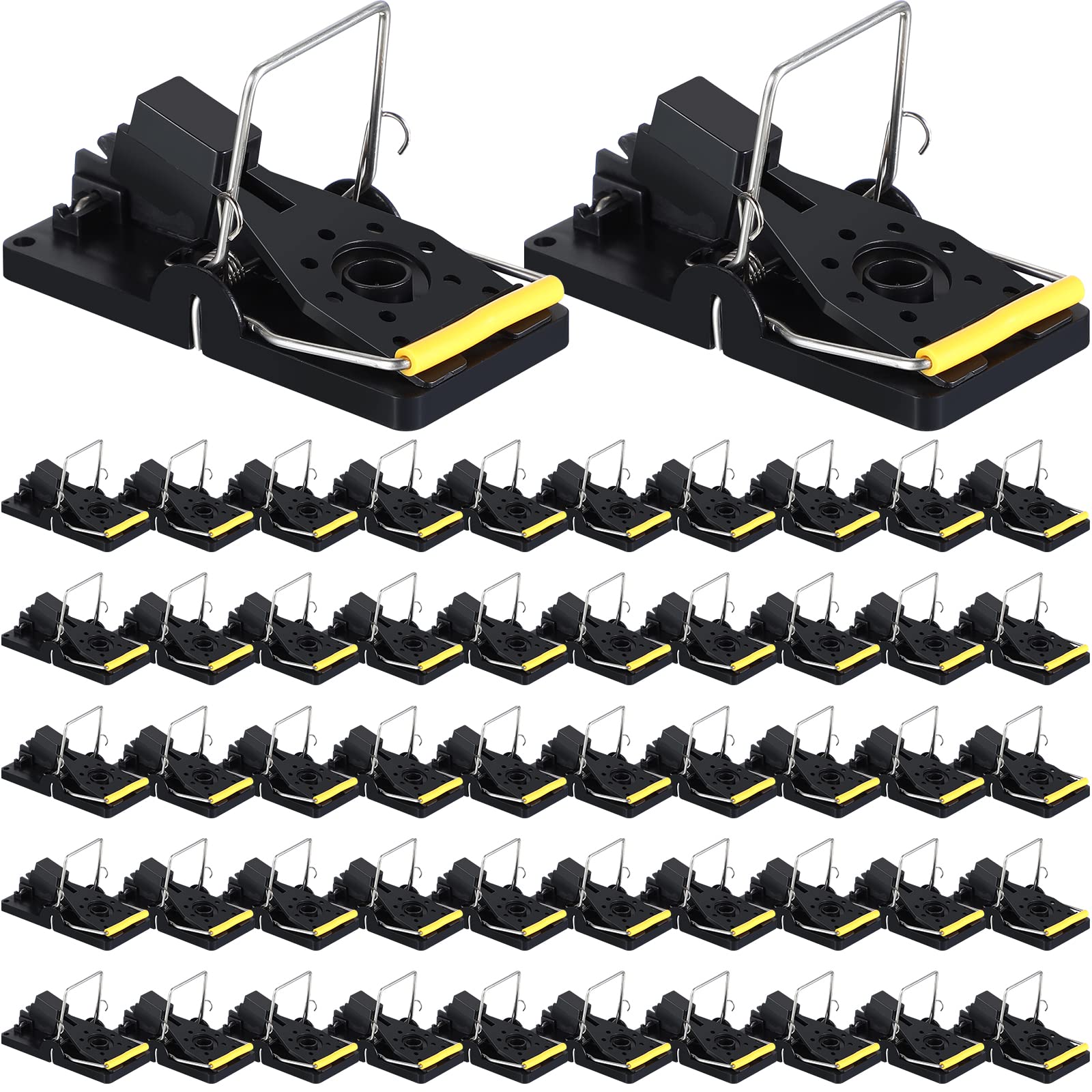 50 Pcs Black Mouse Trap Indoor Mice Trap Quick Effective Pest Control ...