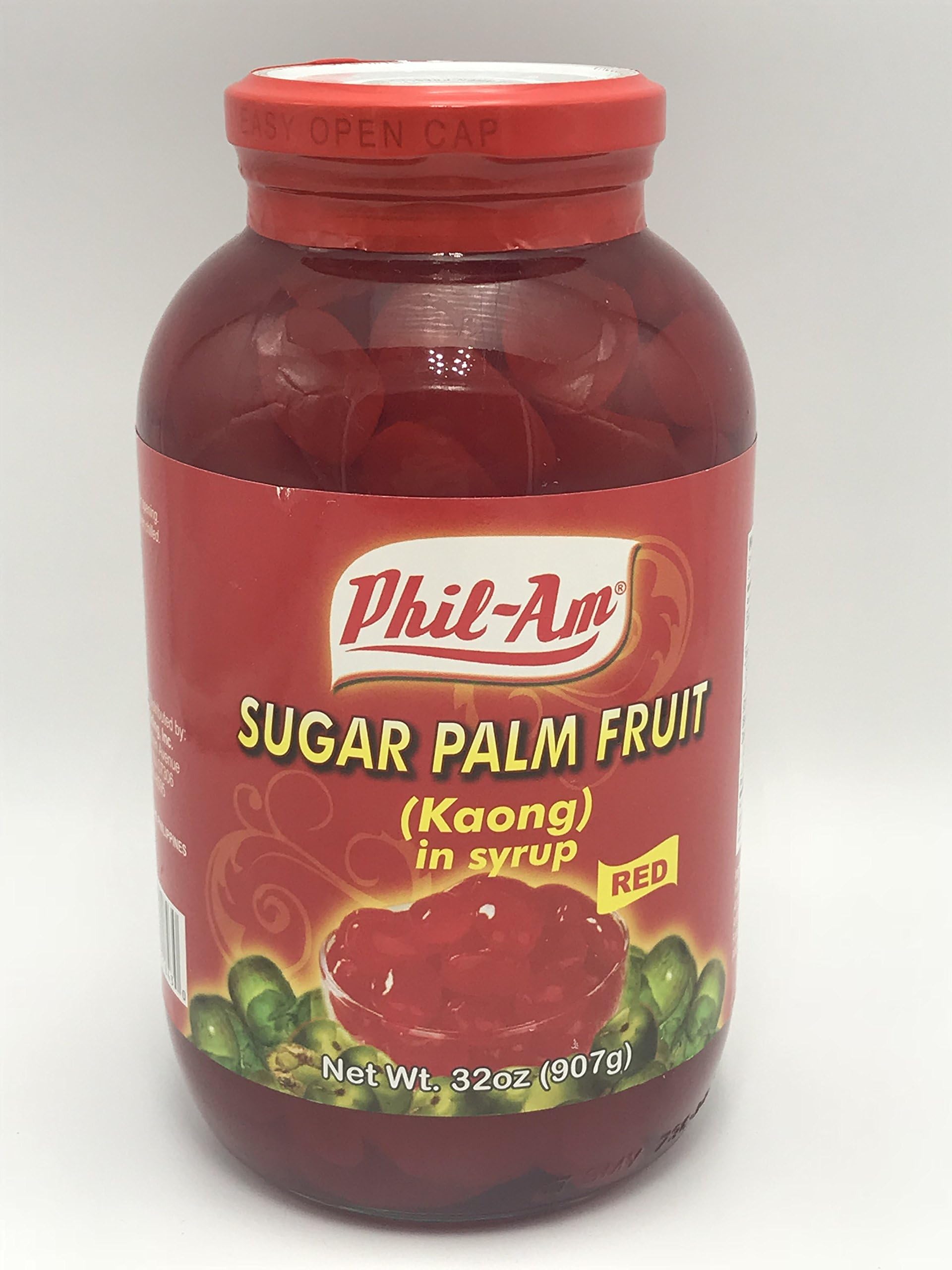 Amazon.com: Sugar Palm Fruit in Syrup Red (Kaong Red) (2 pack ...