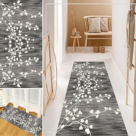 Amazon.com: Fashriend Phyllis Machine Washable Runner Rug Non-Slip ...