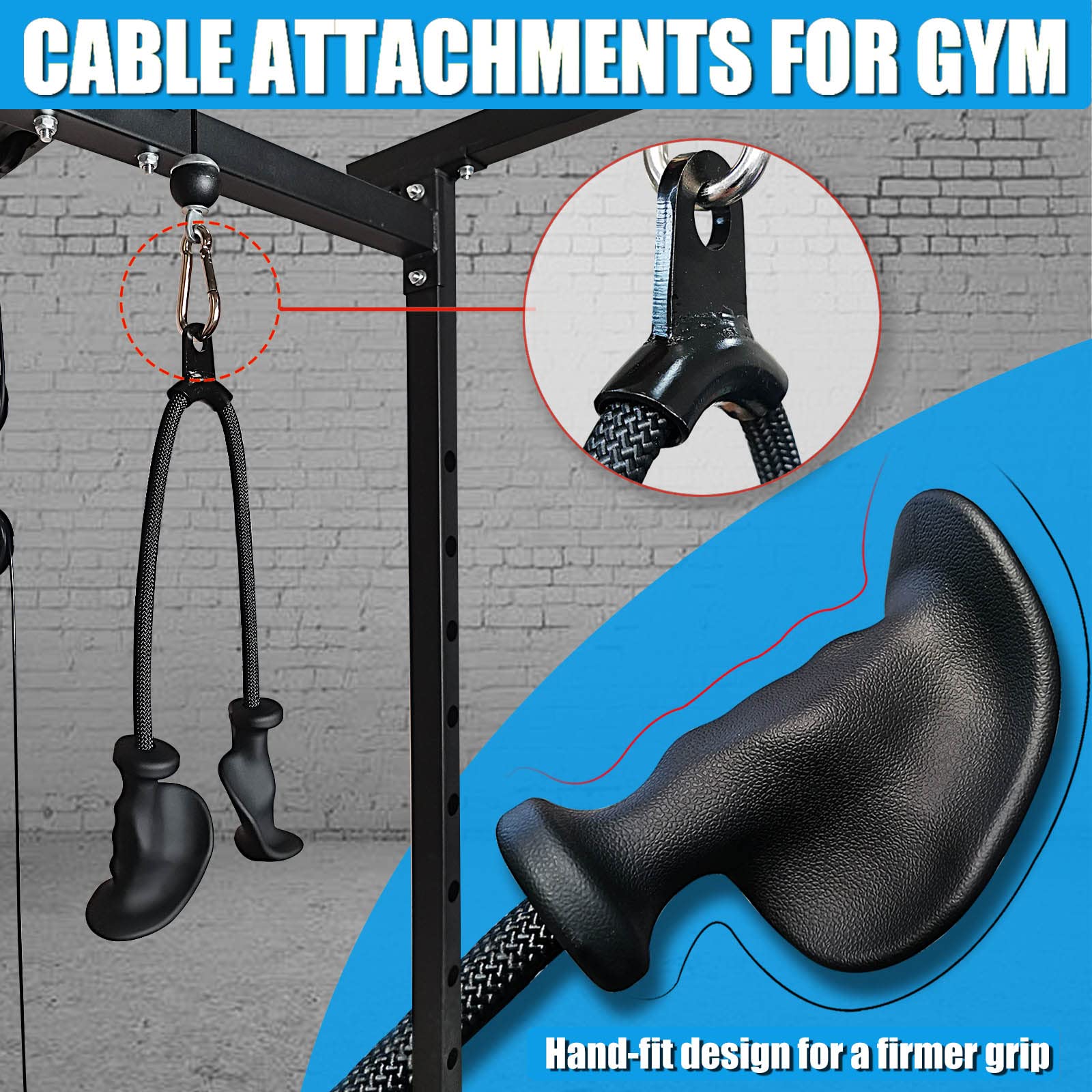 Snapklik.com : Ergonomic Tricep Rope Pull Down Attachment, Upgraded ...