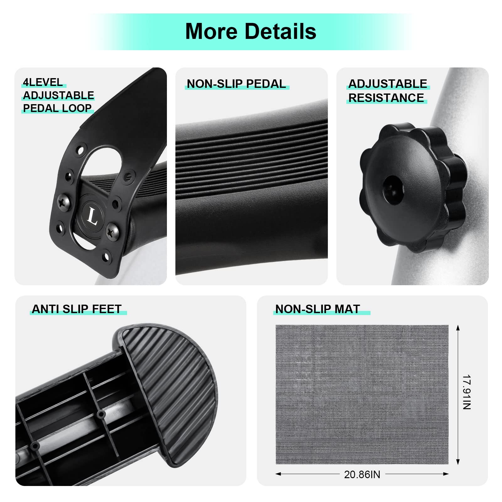 Snapklik.com : Uten Mini Exercise Bike, Under Desk Bike Pedal Exerciser ...