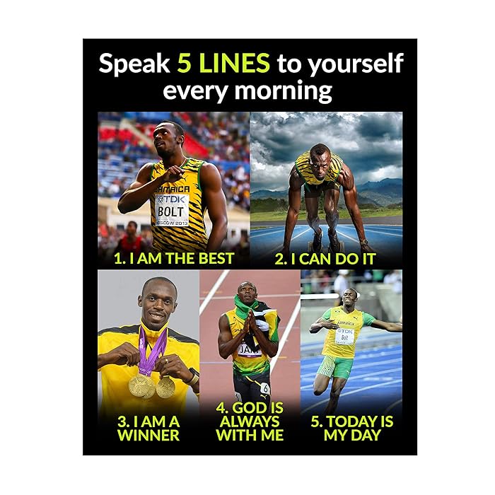 Buy Usain Bolt Quotes-"Speak 5 Lines to Yourself Every Morning ...