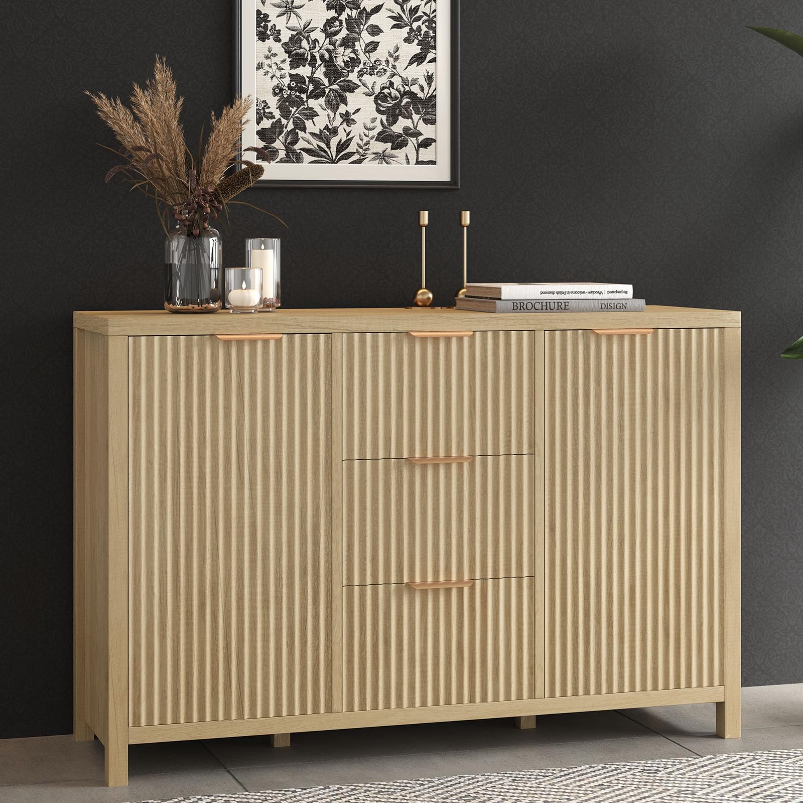 See deals & similar results for Oak Fluted Door Sideboard Buffet ...