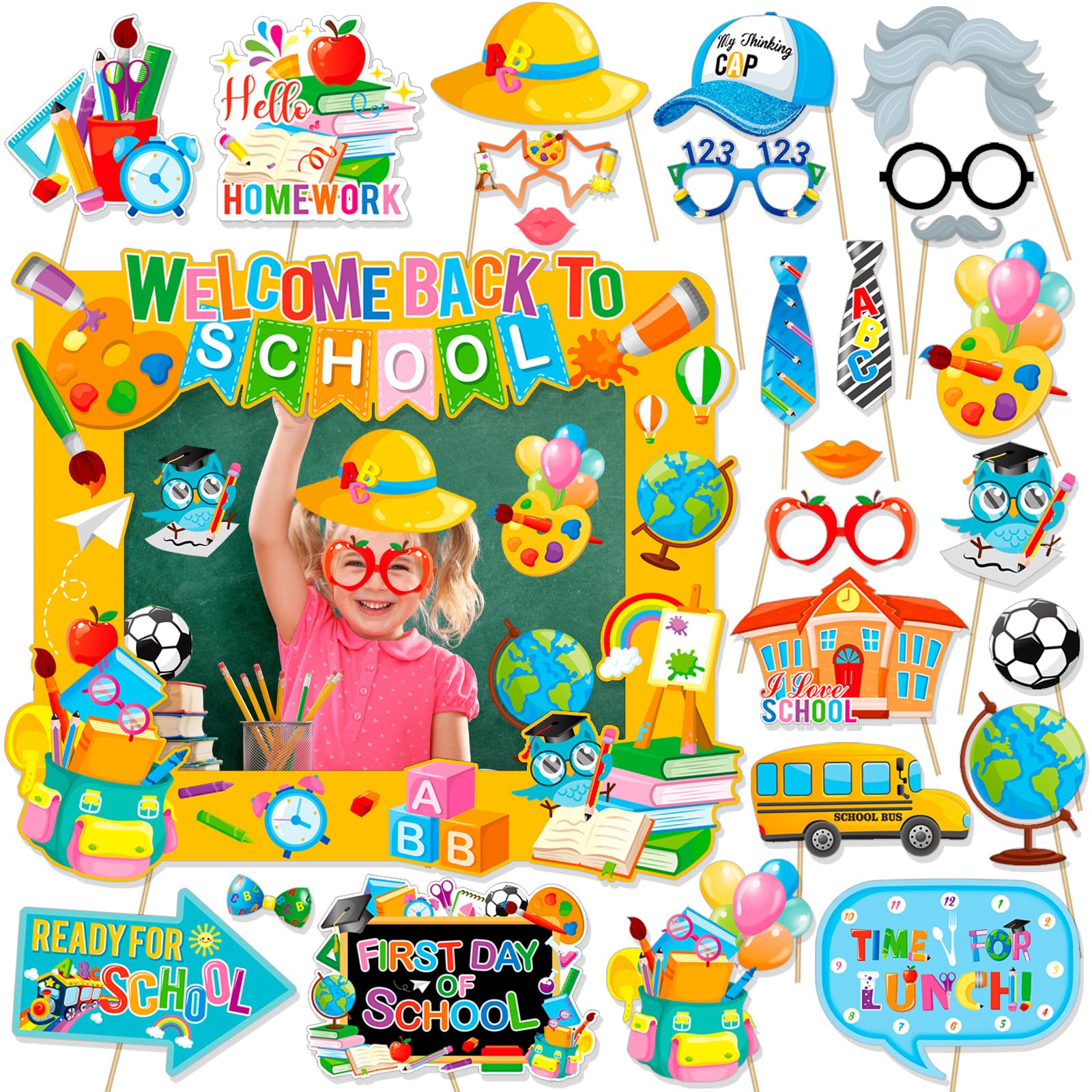 First Day Of School Photo Props Back To School Inflatable Selfie Photo ...