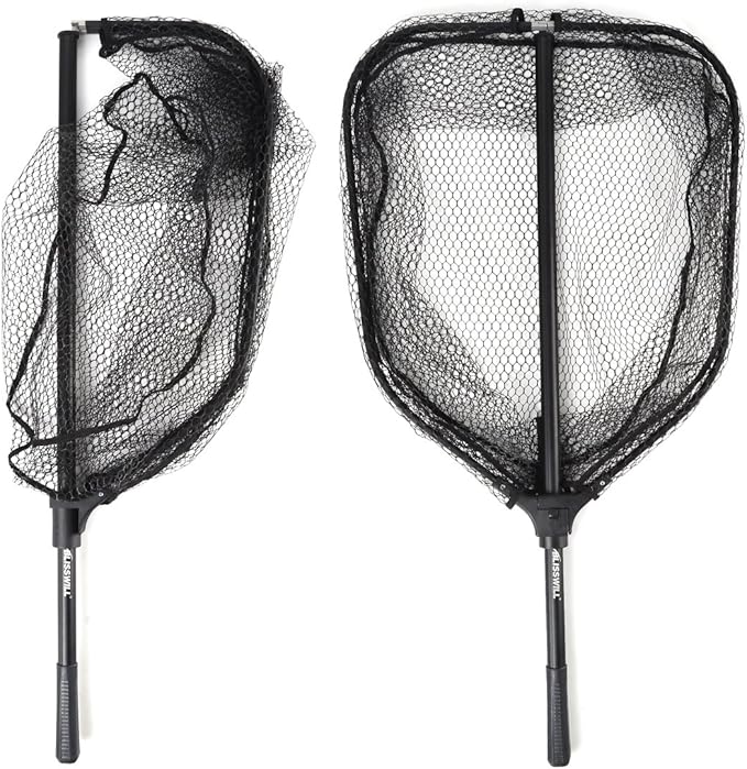 BLISSWILL Large Fishing Net Collapsible Fish Landing Net with Extending ...
