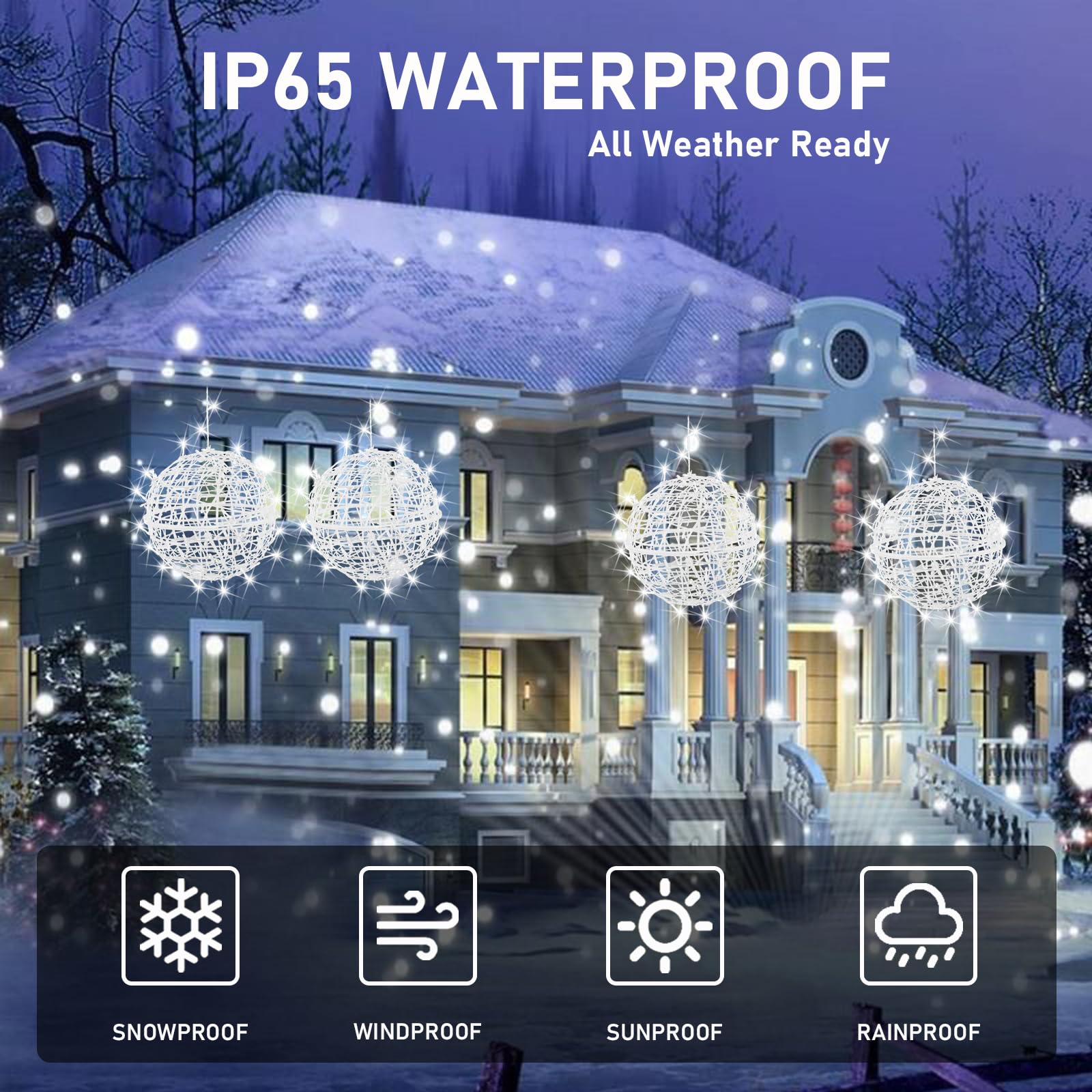 Led Light Ball Holiday Lighting LED Ball Light Outdoor/Large Outdoor ...
