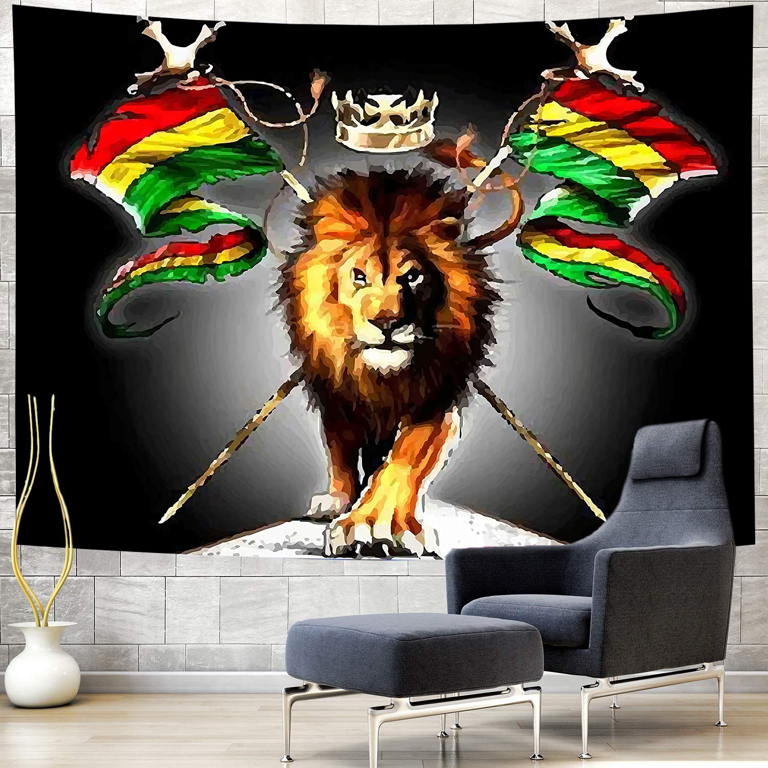 Rasta Lion Painting