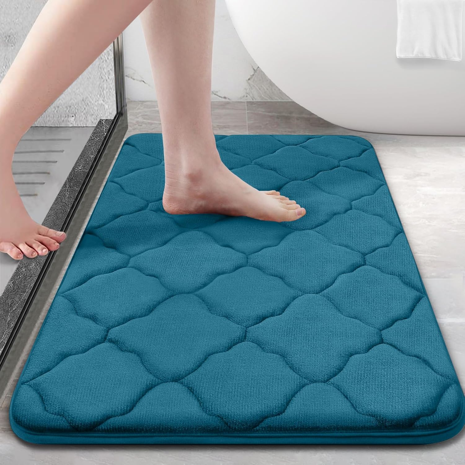 Amazon.com: OLANLY Memory Foam Bath Mat Rug, Ultra Soft Non Slip and ...