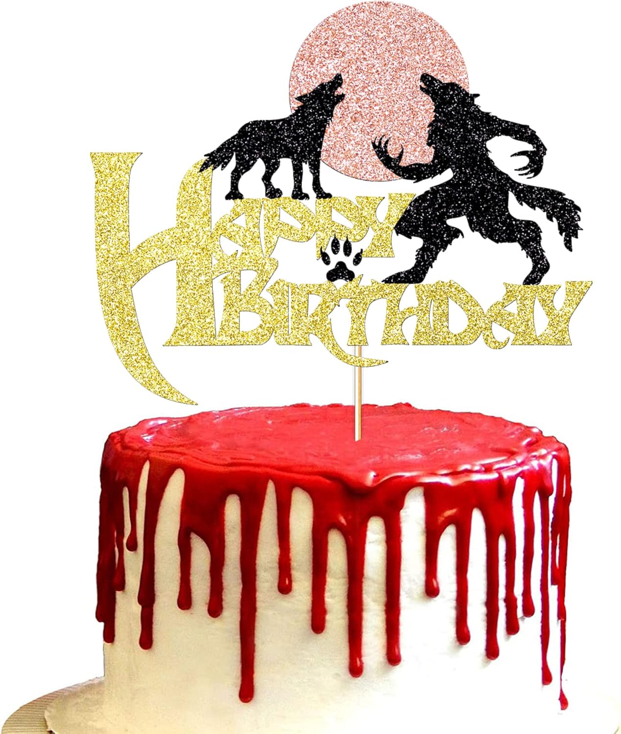 Amazon.com: Klionjor Halloween Birthday cake topper The wolf and the ...