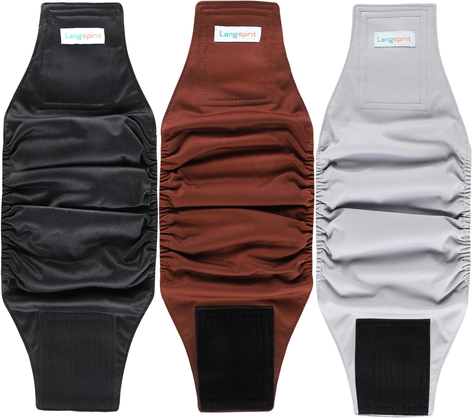 Amazon.com : Langsprit Male Belly Bands for Dogs (Pack of 3) - High ...