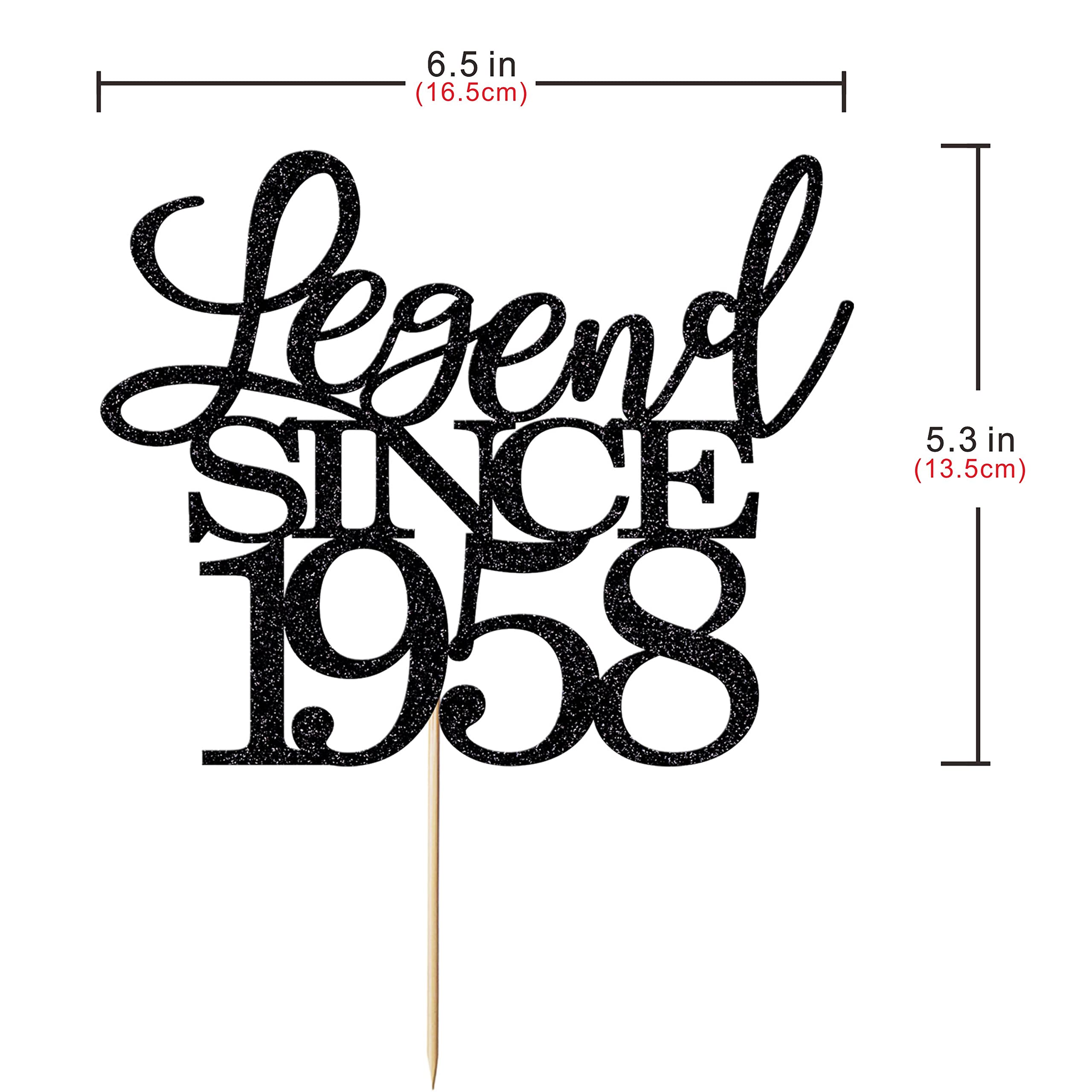 Snapklik.com : Legend Since 1958 Cake Topper 68th Birthday Happy ...