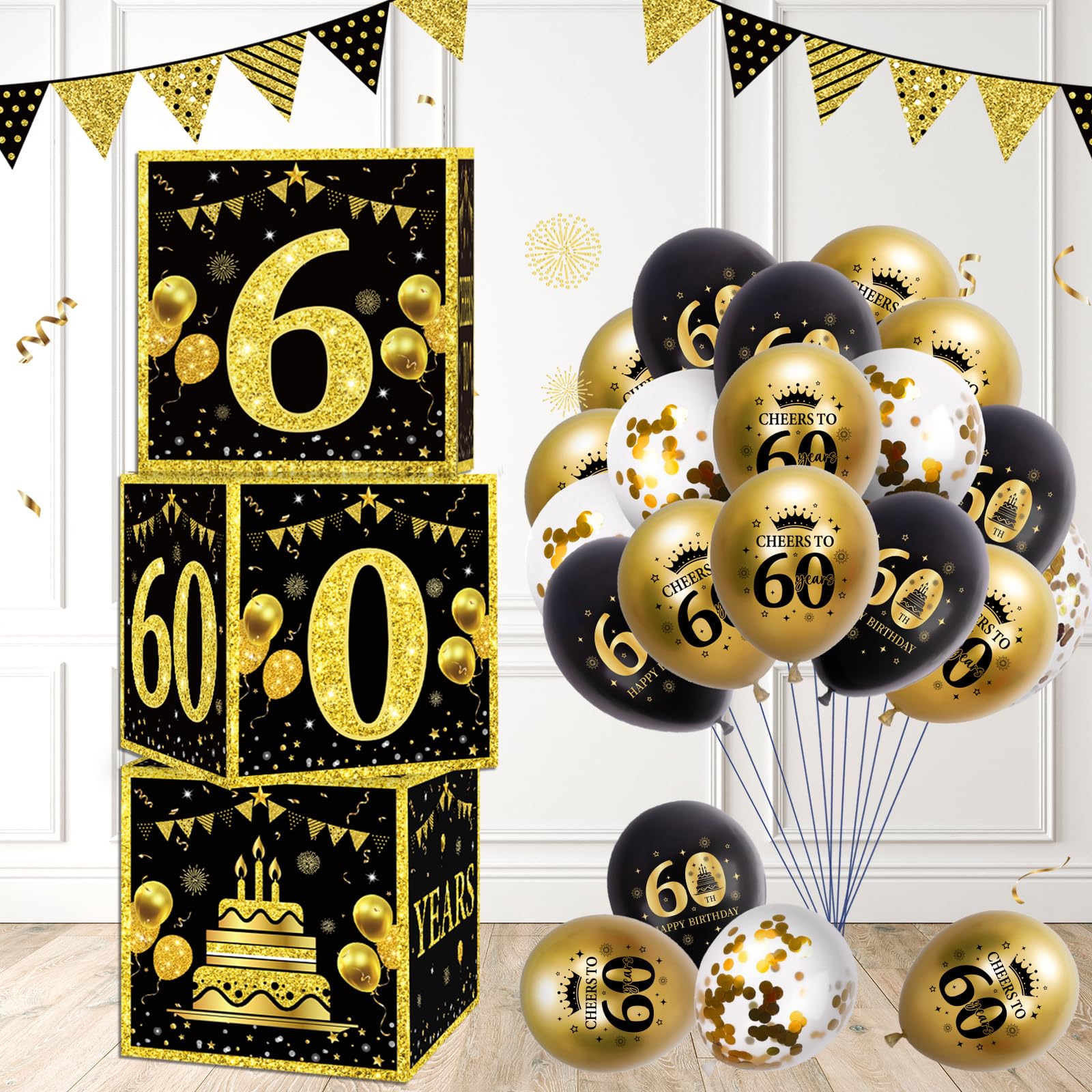 Amazon.com: 60th Birthday Decorations Boxes for Men - 3Pcs 60th ...