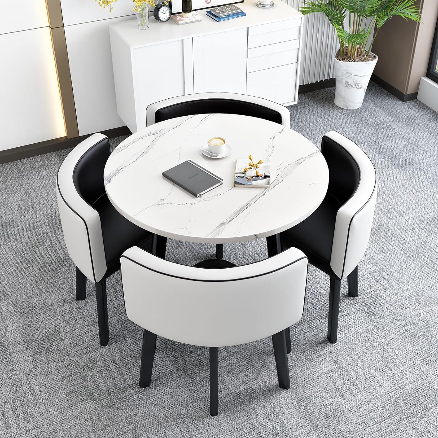 Amazon.com - Kitchen Dining Table Set - Simple Small Round Conference ...
