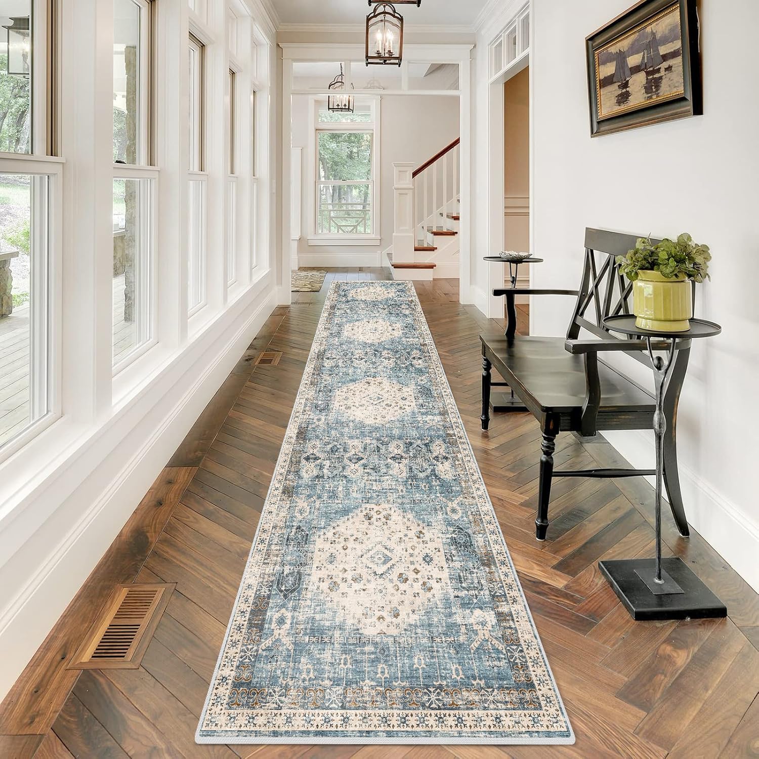 Amazon.com: Hallway Washable Runner Rug 2'6x12 - Kitchen Runner Rugs ...