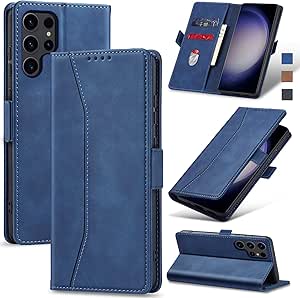 Amazon.com: Jasonyu Flip Wallet Case for Samsung Galaxy S23 Ultra 5G,Leather Magnetic Folio ...