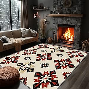 Amazon.com: Yoozitrees Aztec Rug for Living Room 8x10 - Native American ...