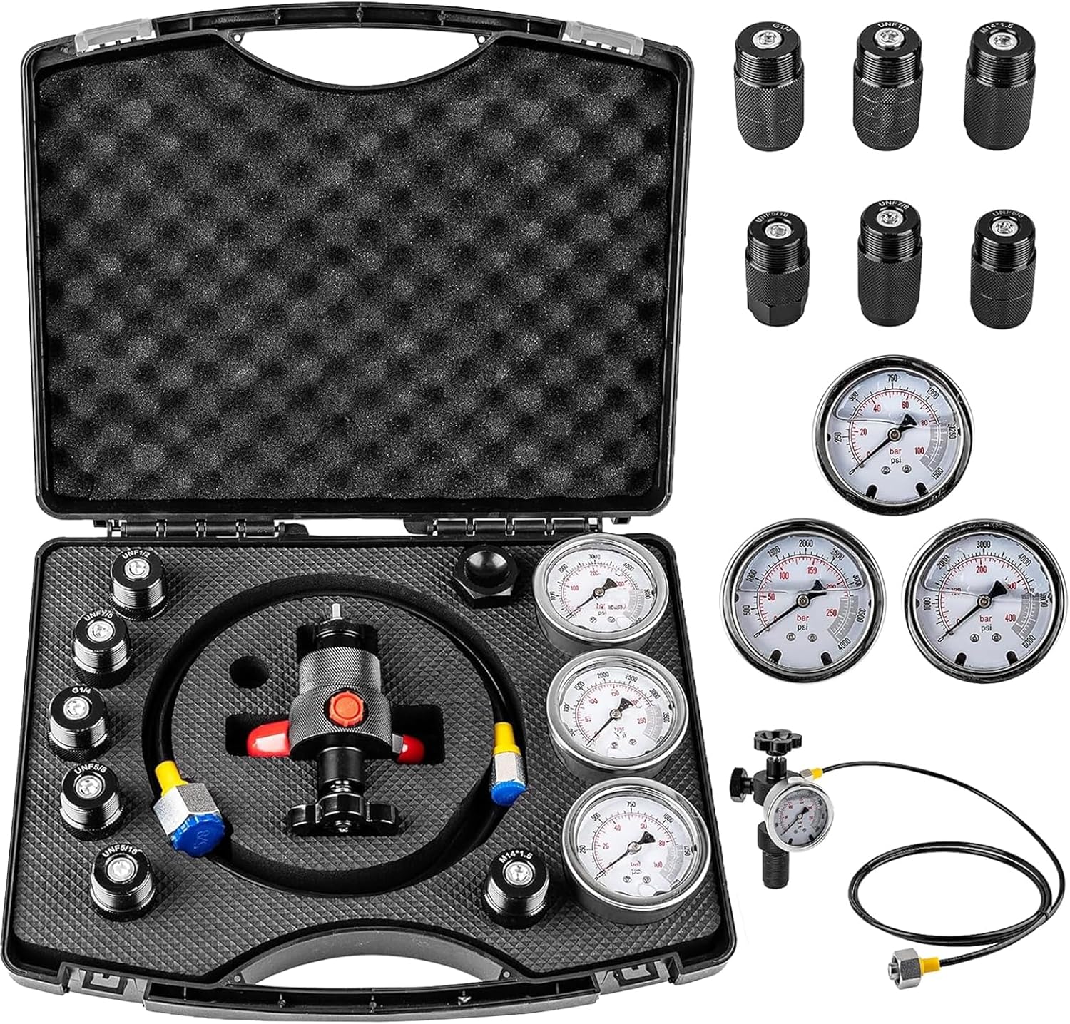 LYJIANGXIN Hydraulic Nitrogen Accumulator Charging Kit, Nitrogen ...
