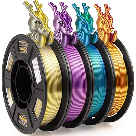 iSANMATE 3D Printer Filament Set, PLA Filament 1.75mm Dual Color Silk ...