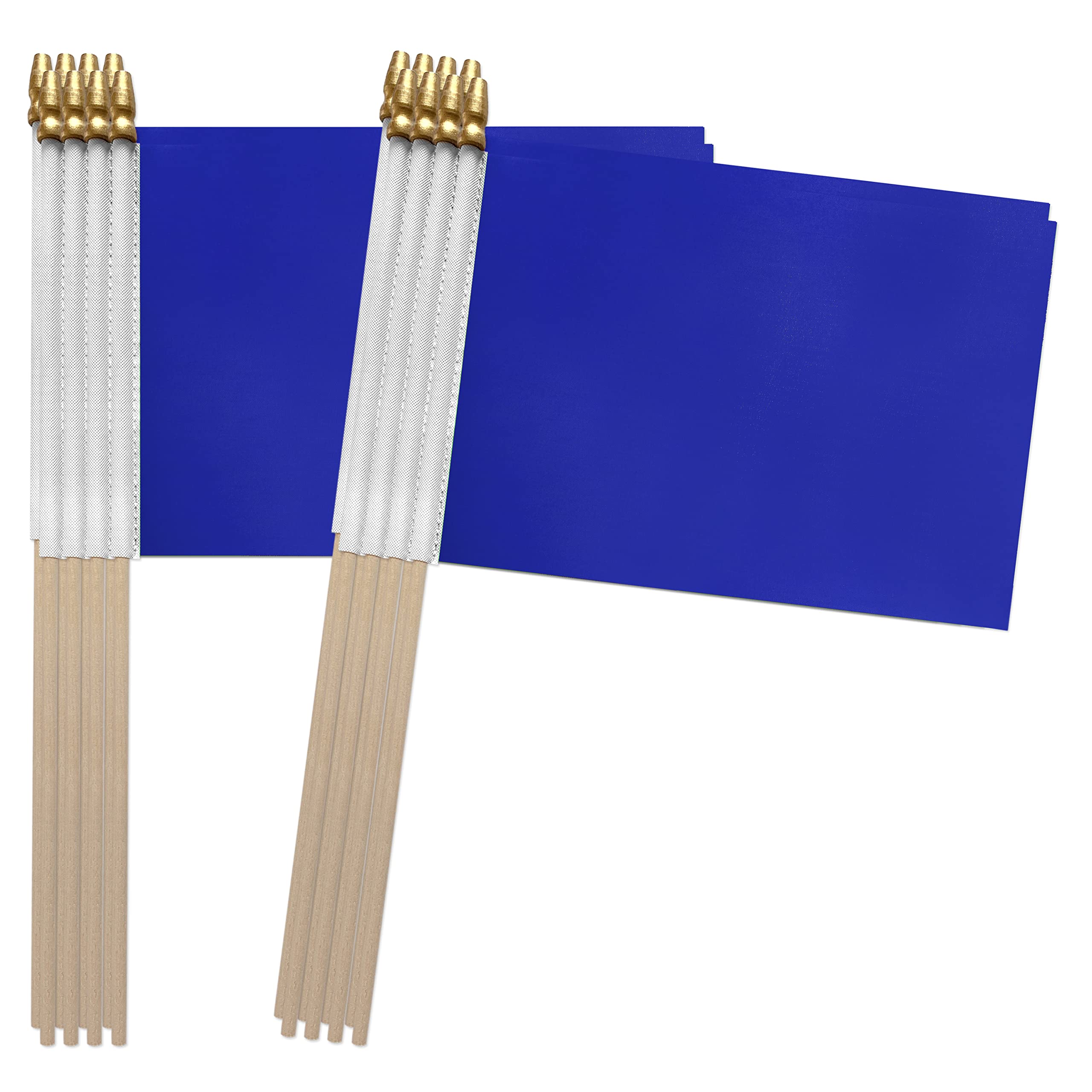 Amazon.com : TSMD 16 Pack Solid Blue Blank Flag Small Mini Plain Blue ...