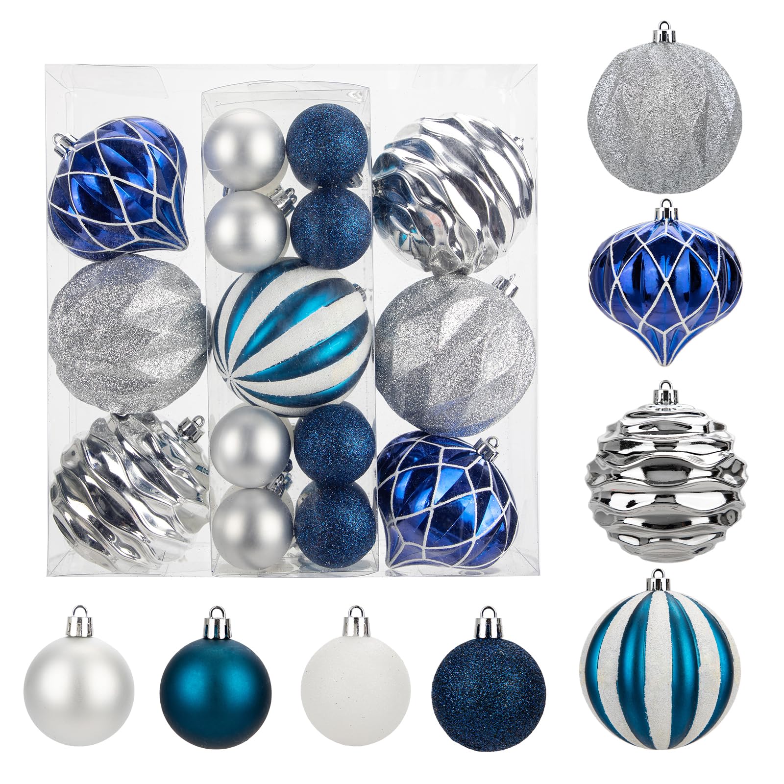 Amazon.com: 23ct Assorted Christmas Ball Ornaments Set Hanging ...