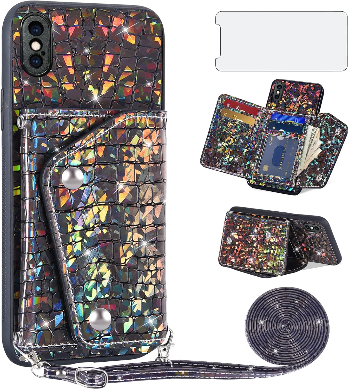 Amazon.com: Asuwish Phone Case for iPhone Xs Max Wallet Cover with ...