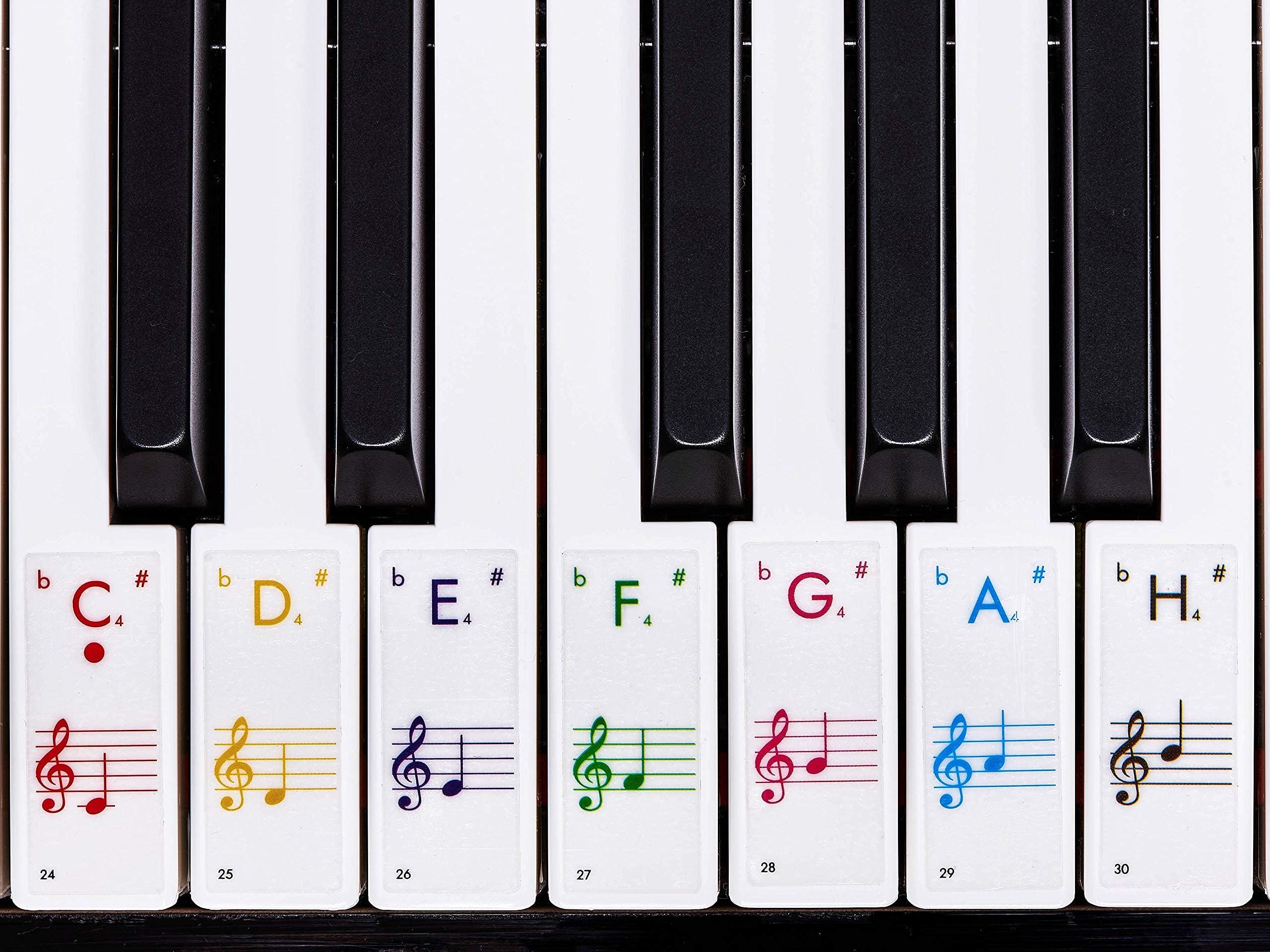MORIATY® Klavier + Keyboard Noten-Aufkleber für 49 | 61 | 76 | 88 ...