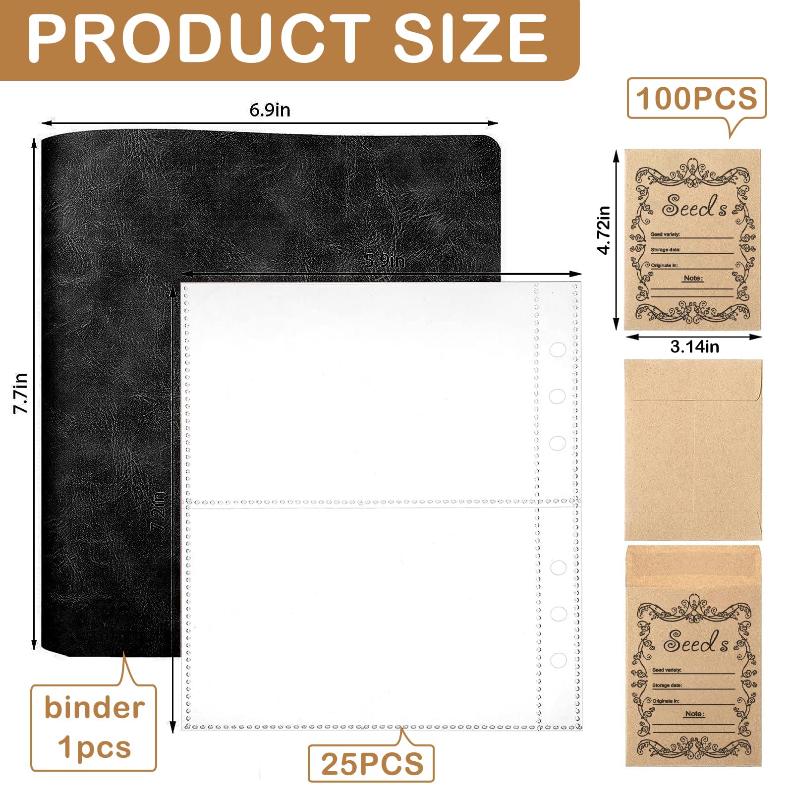 100 Resealable Seed Packets for Vegetable Storage – Self-Sealing ...