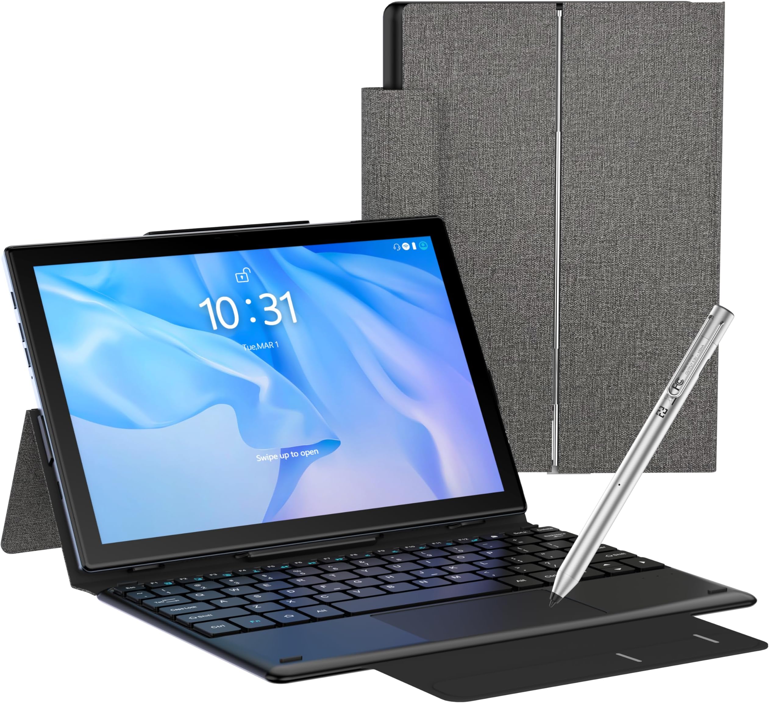 Amazon.com : BYYBUO 2 in 1 Tablet 10.1 inch with Keyboard,Android 11 ...