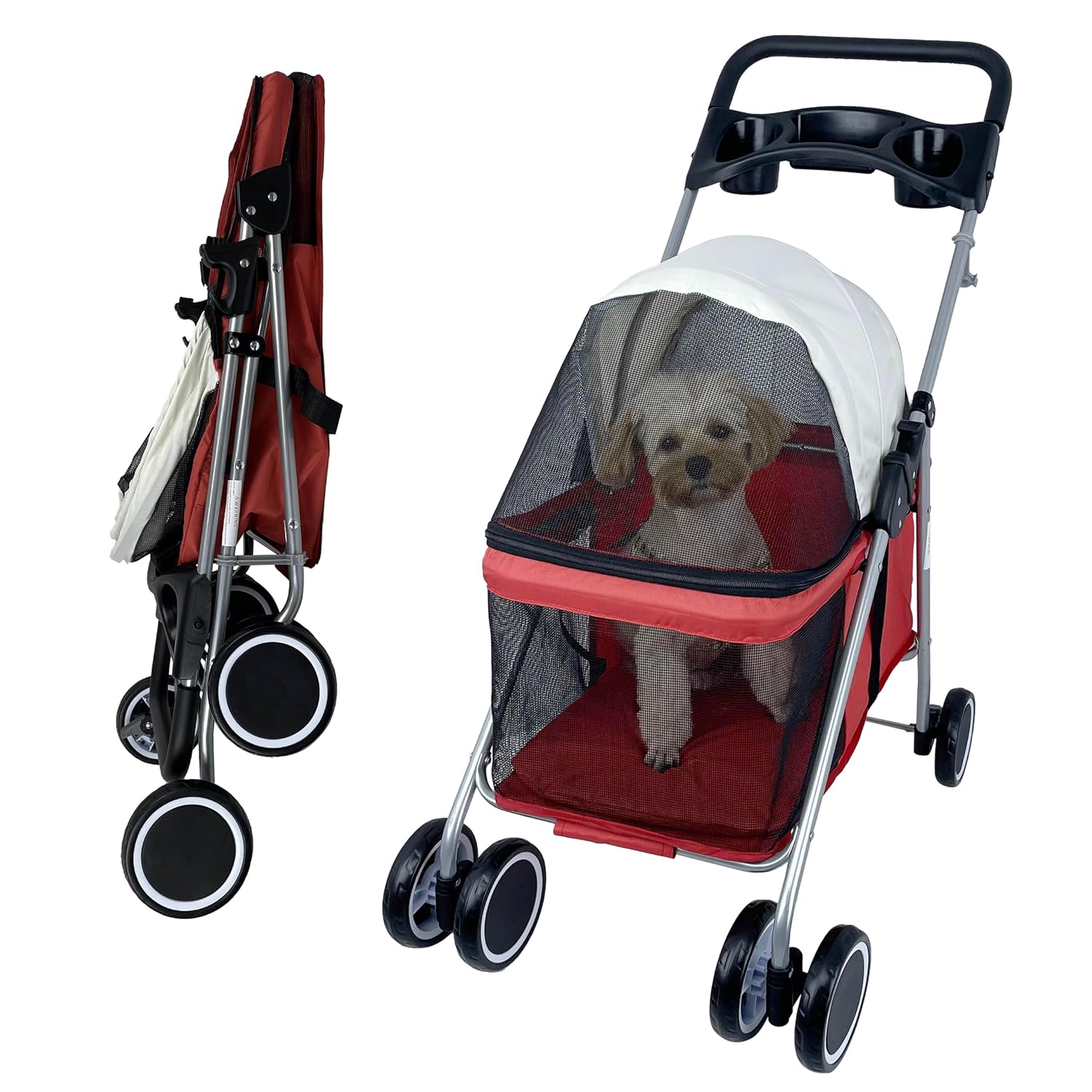 Amazon.com: Htlpet Puppy Small Dog Stroller for Cats, Rabbits, Birds ...