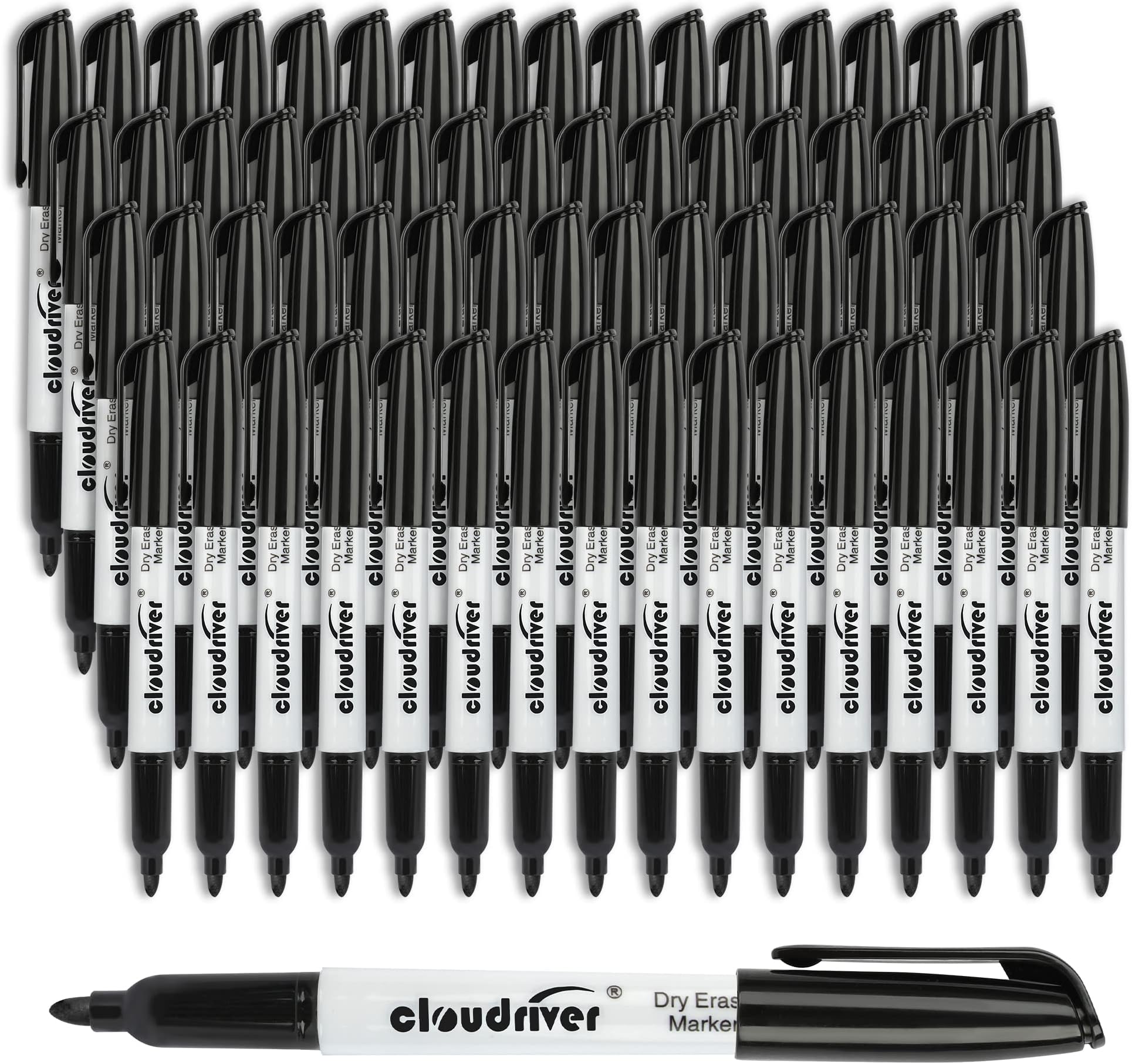 Amazon.com : cloudriver Dry Erase Markers 128 Pack, Black Whiteboard ...