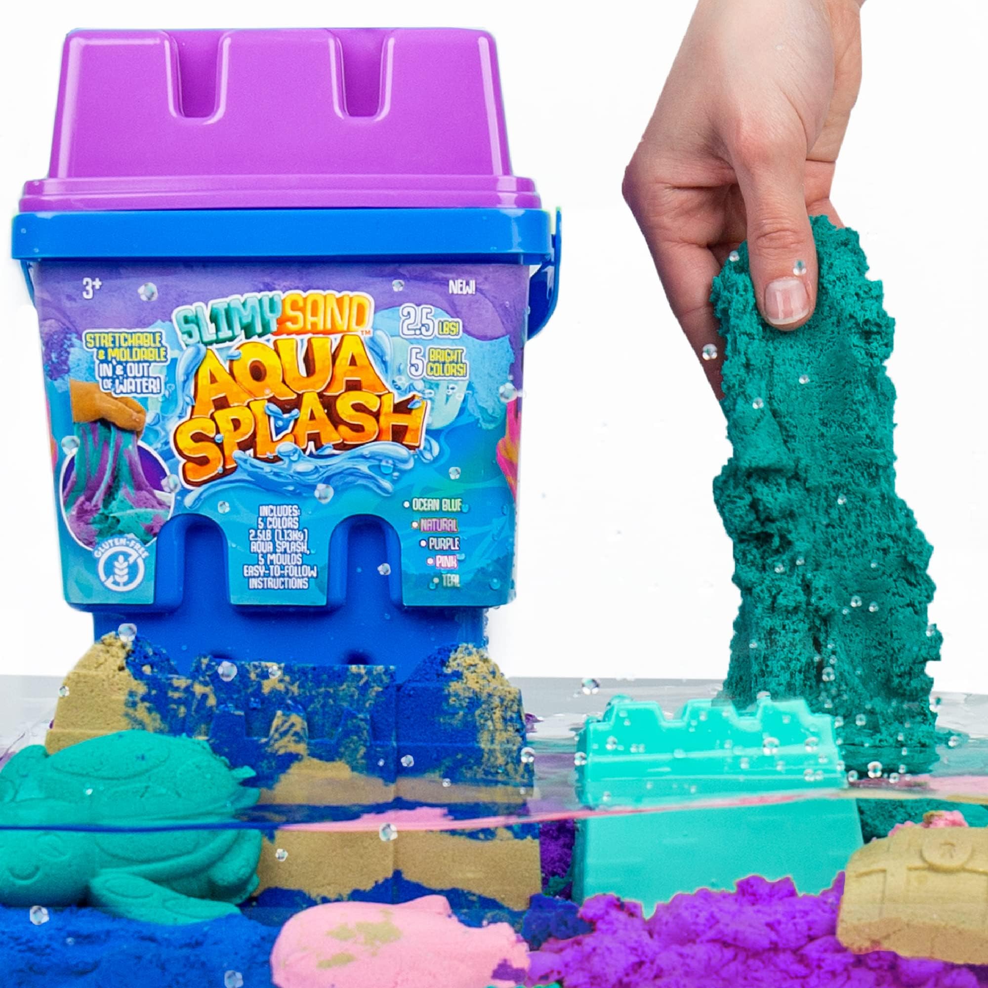 Amazon.com: Hasbro Play-Doh Sand 2-Pack Assortment - 1 tub Purple Sand ...