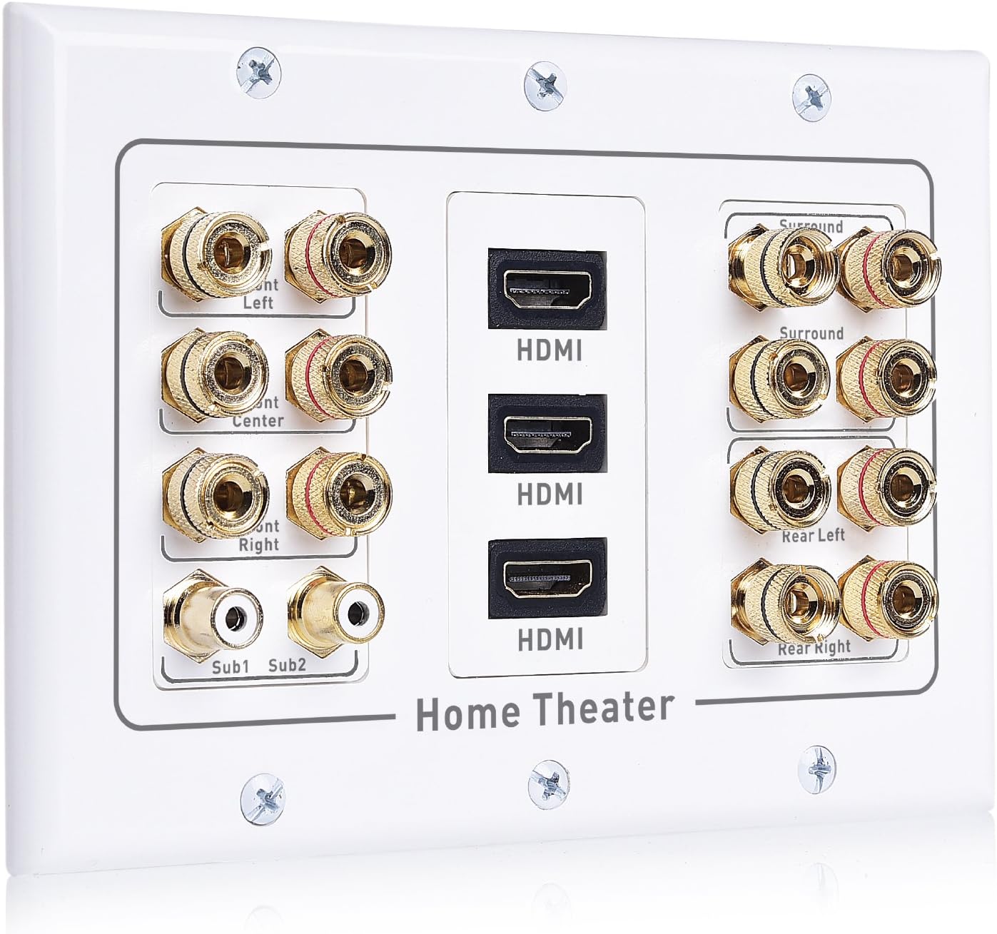 Amazon.com: RCA Wall plate, Single RCA Keystone Insert with White ...