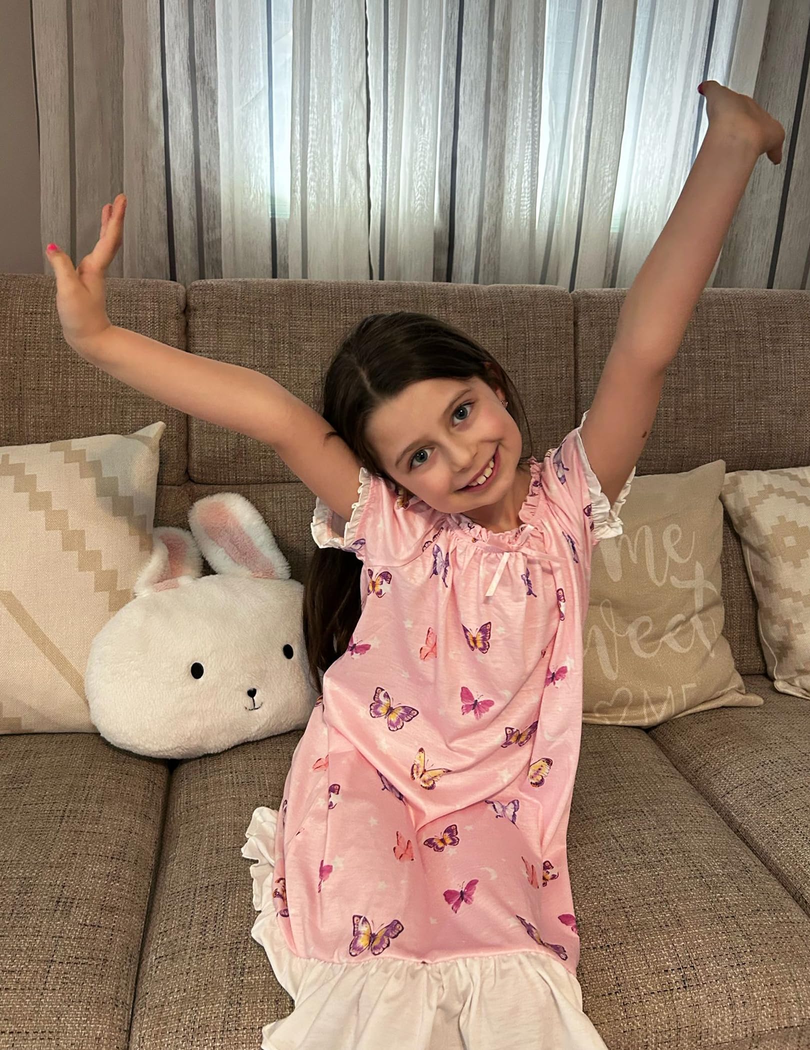 Snapklik.com : Arshiner Girls Nightgowns Sleepwear Short Sleeve ...