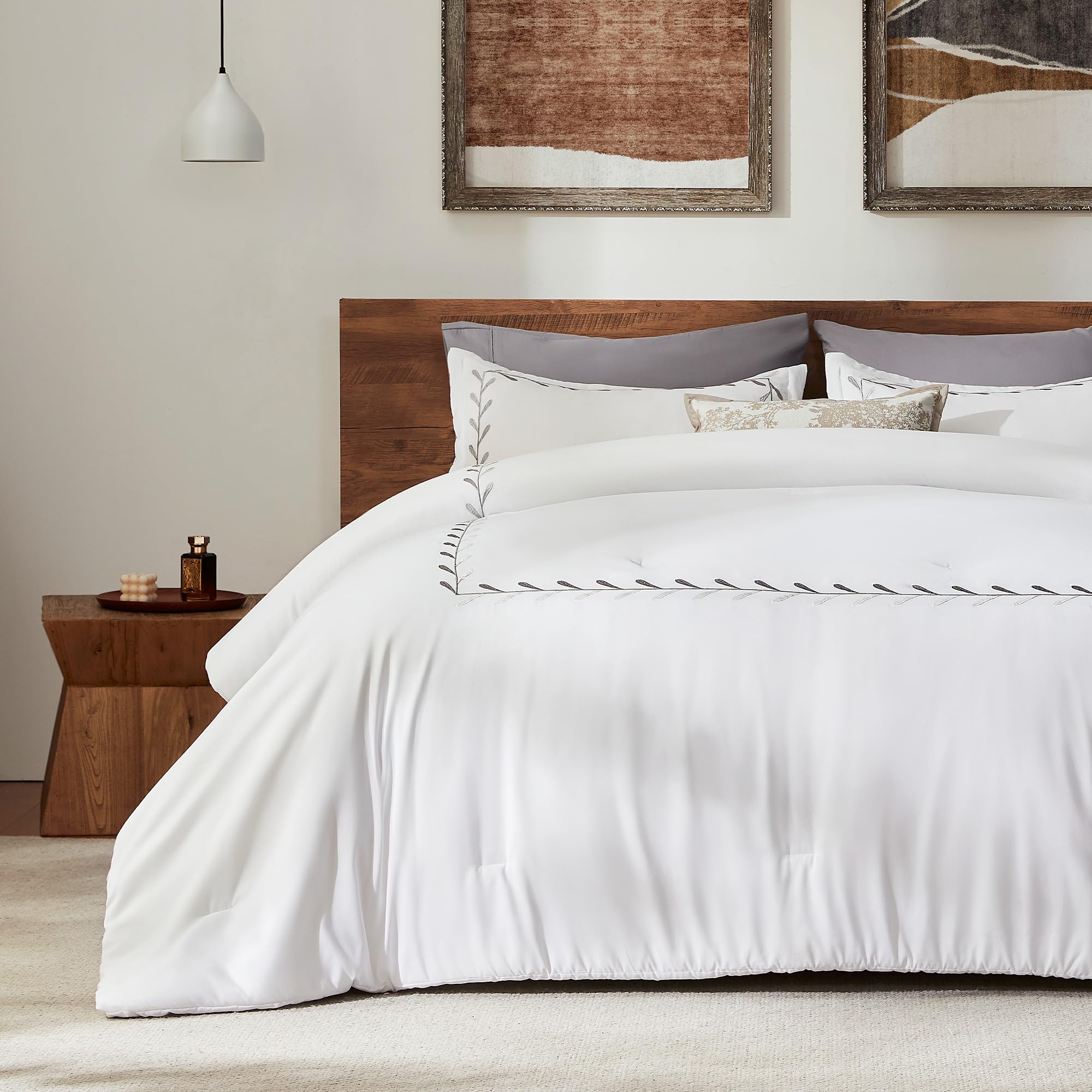 Amazon.com: SLEEP ZONE Queen Comforter Set, Luxury Hotel Collection ...