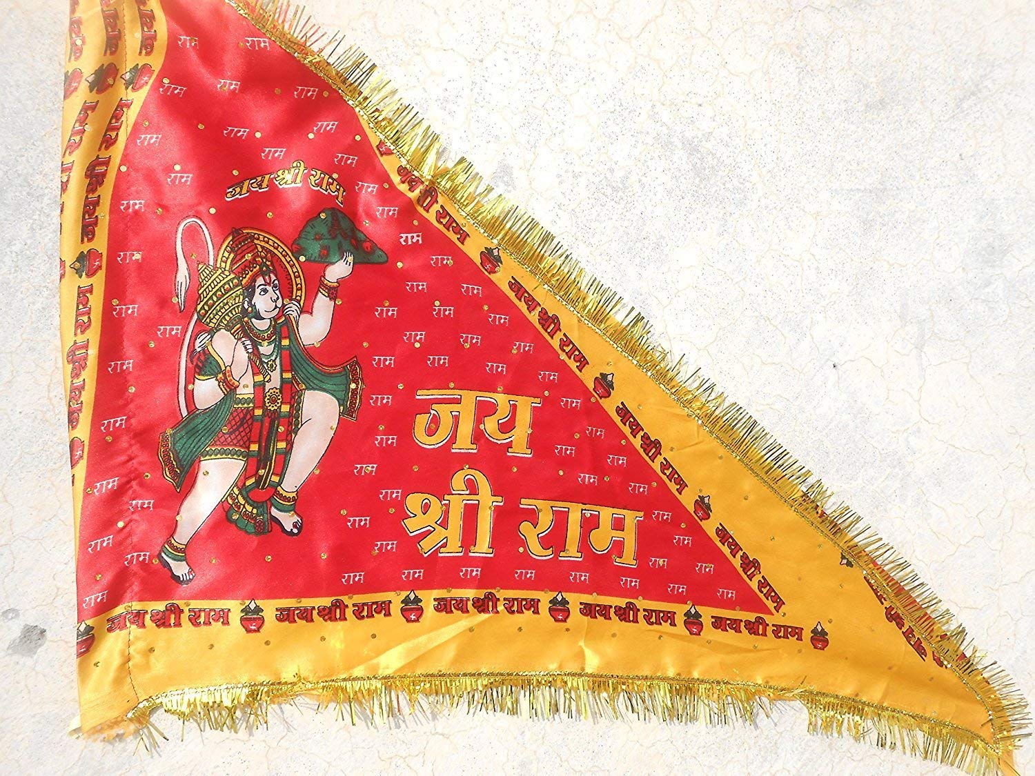 Yashvin Hanuman Ji Flag Big Size For Home Bajrangbali Temple ...