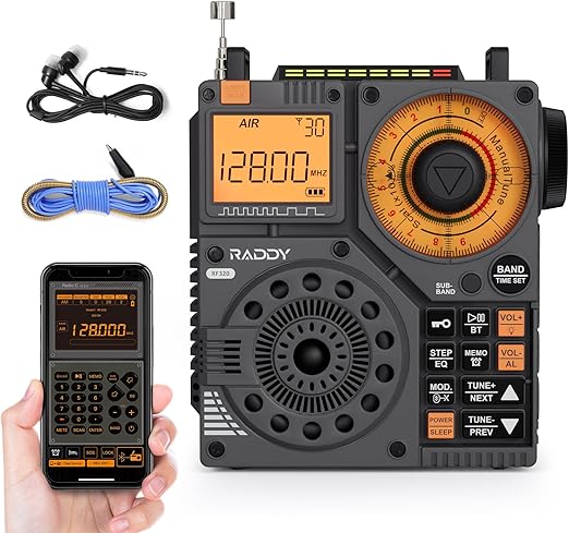 Raddy RF320 APP Control Shortwave Radio, AIR/FM/VHF/SWReceiver with ...
