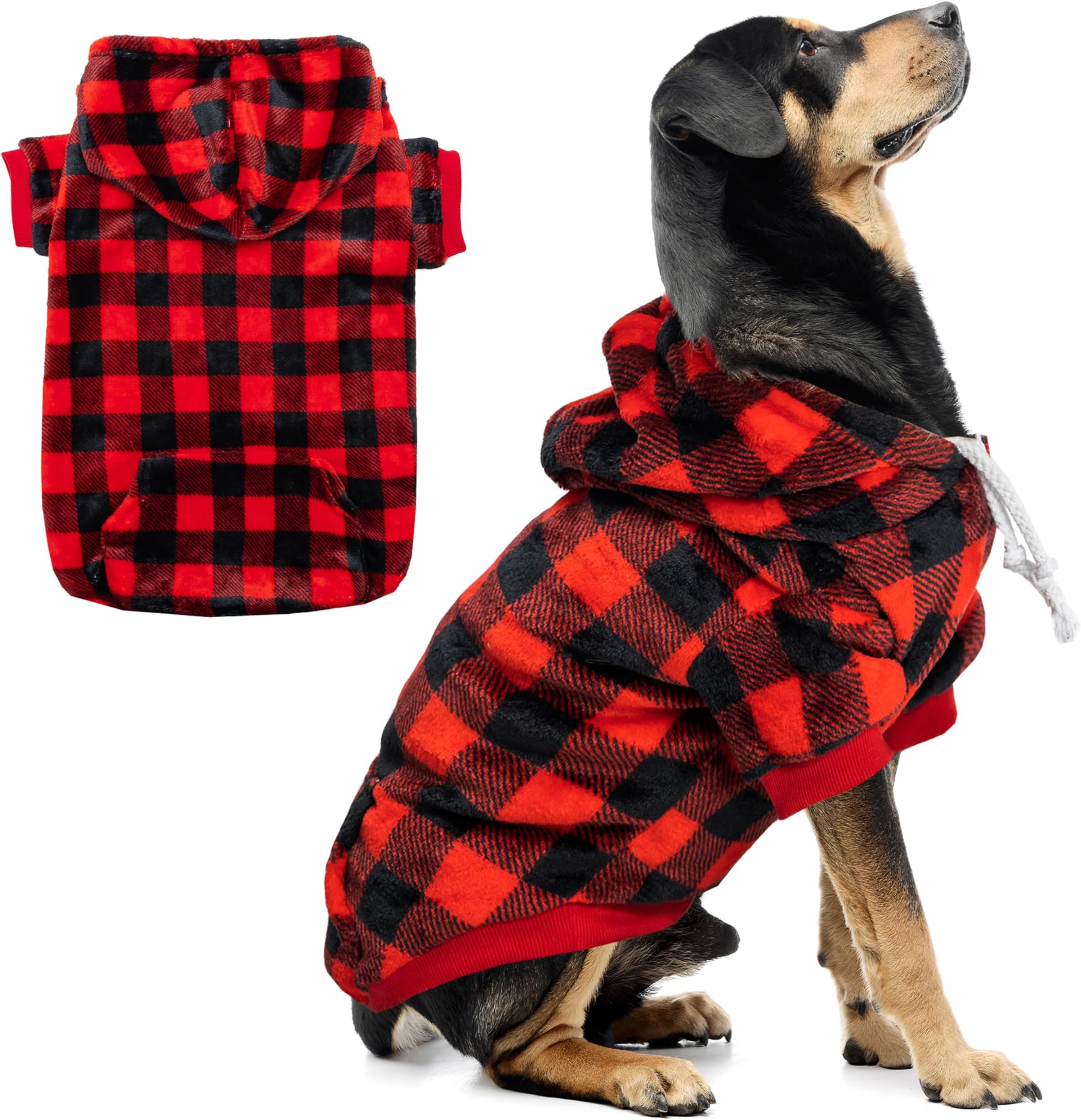 Amazon.com : ALUZAEMO Dog Hoodie for Large Meidum Small Dogs, Winter ...