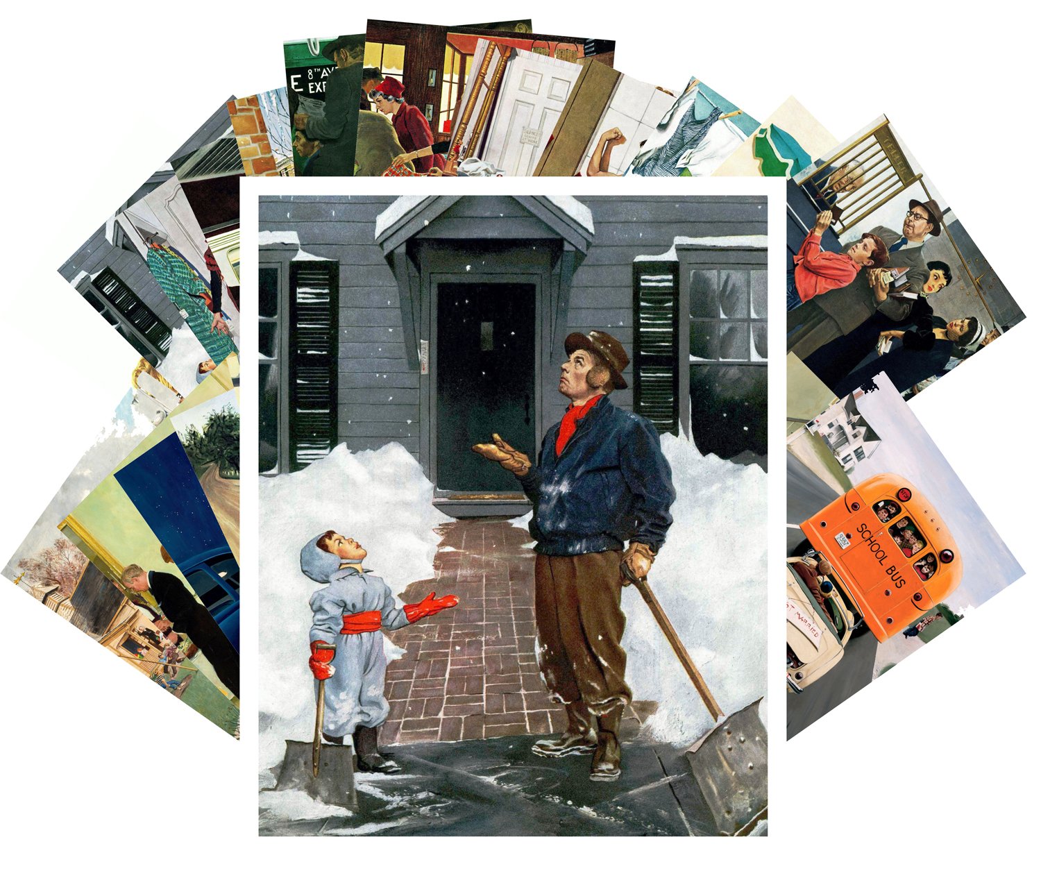 Snapklik.com : Vintage PostCards 24 Pcs American Life Fifties Vintage ...