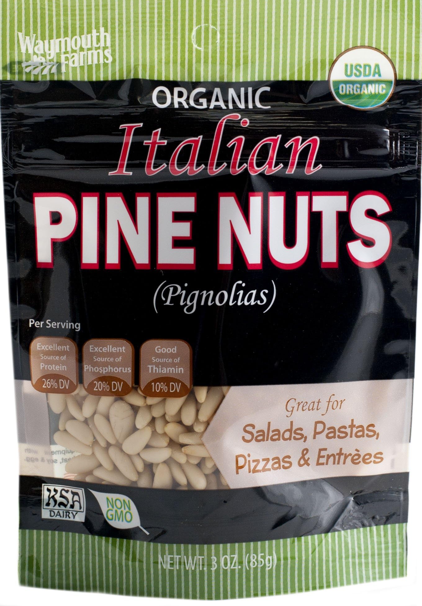 Amazon.com: Waymouth Farms Italian Pine Nuts, Organic, 3 Ounce ...