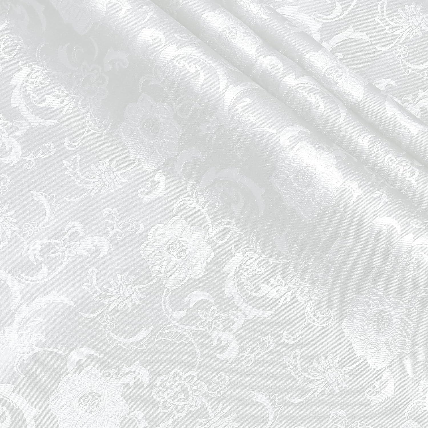 Amazon.com: KKJIAF White Satin Jacquard Fabric 5 Yard, 60 Inch Wide ...