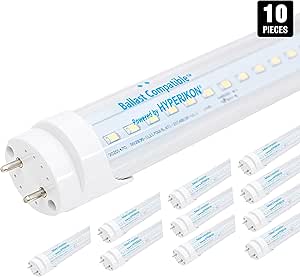 Amazon.com: Hyperikon T8 T12 LED Bulbs 4 Foot, 40 Watt (18W), T10 Light ...