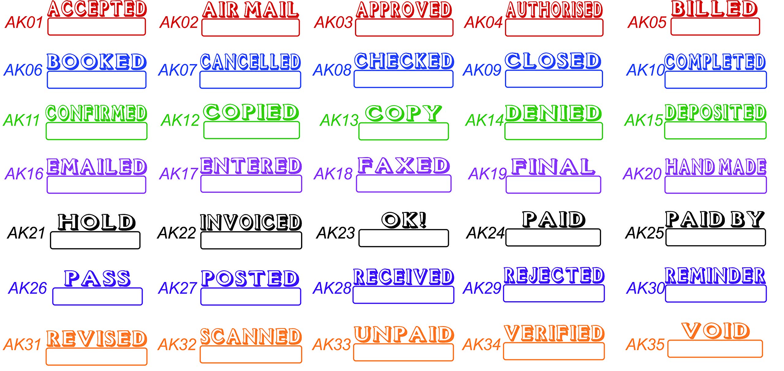Business Check Stamp Self-inking Custom Self-Inking Word Stamp - Choose ...